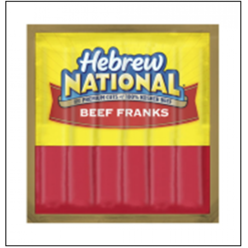 Hebrew National Kosher, Beef Franks, Bun Size10.3 oz. 6 Pack